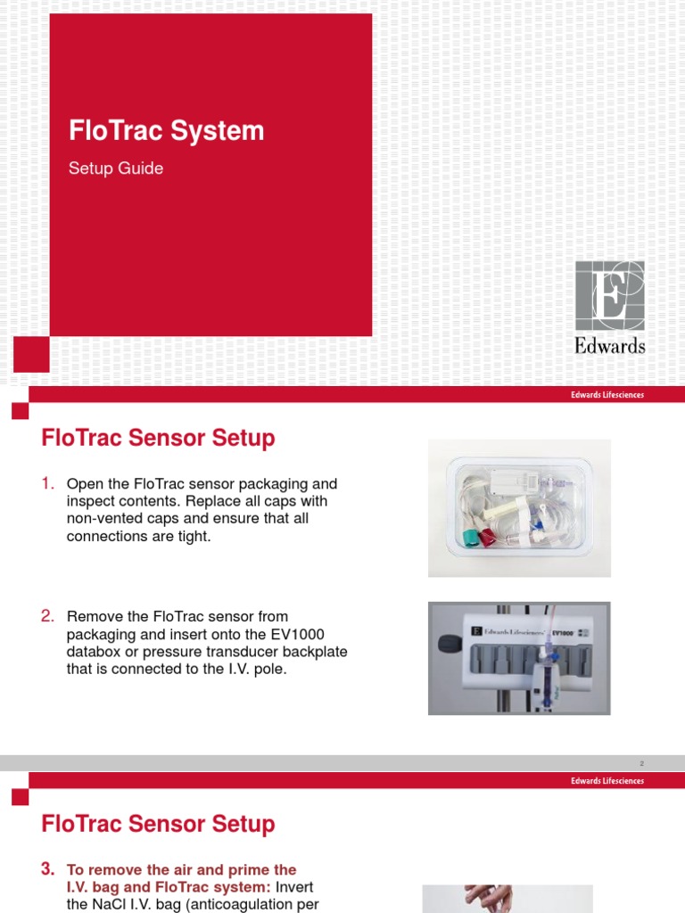FloTrac Sensor Setup | PDF | Intravenous Therapy | Sensor