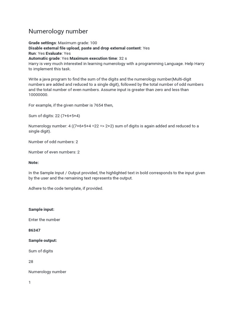 Numerology Number | PDF