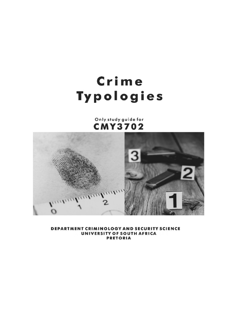 Criminology Study Guide CMY3702 | PDF | Crime & Violence | Crimes