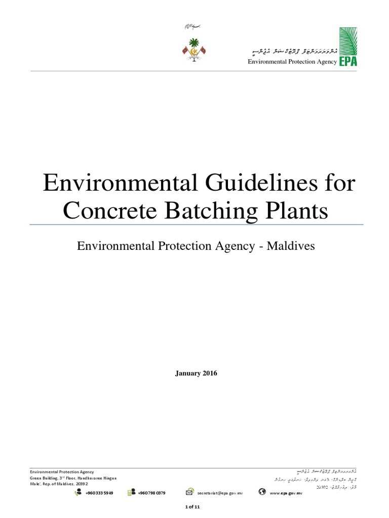 Environmental Guidelines For Concrete Batching Plants 2016 | PDF ...