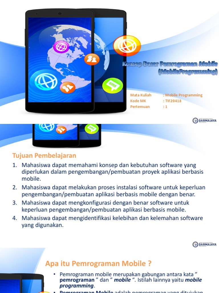 01 Konsep Dasar Pemrograman Mobile (Mobile Programming) | PDF