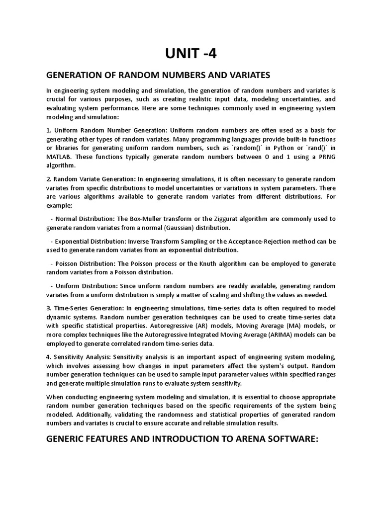 Unit 4 | Download Free PDF | Simulation | Conceptual Model