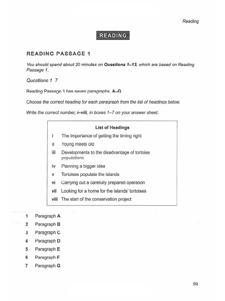 Reading Practice Matching Heading | PDF