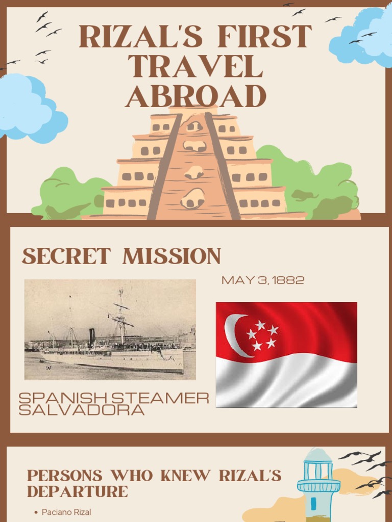 Rizal's First Travel Abroad Final | PDF | Philippines