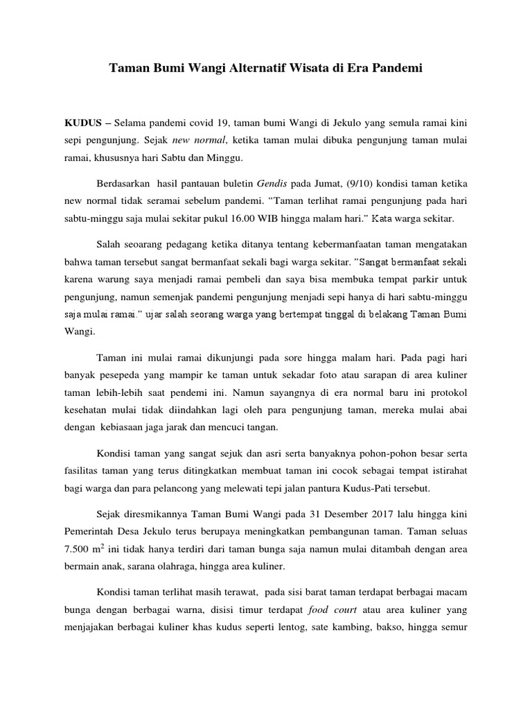 contoh penulisan berita 14 | PDF