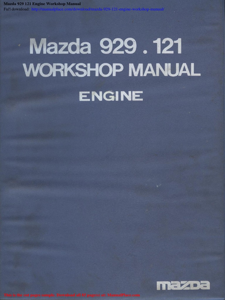 Mazda 929 121 Engine Workshop Manual | PDF | Technology & Engineering | Computers