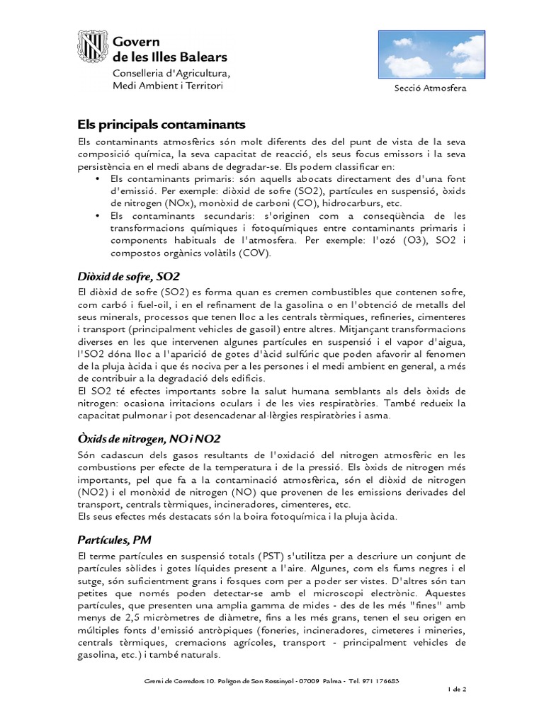 Principals Contaminants | PDF