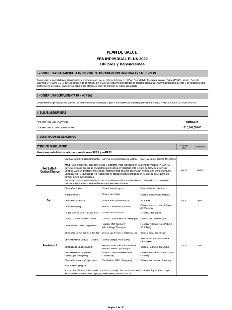 Planes EPS Individual PLUS - Junio 2020 | PDF | Aplicación movil | Lima