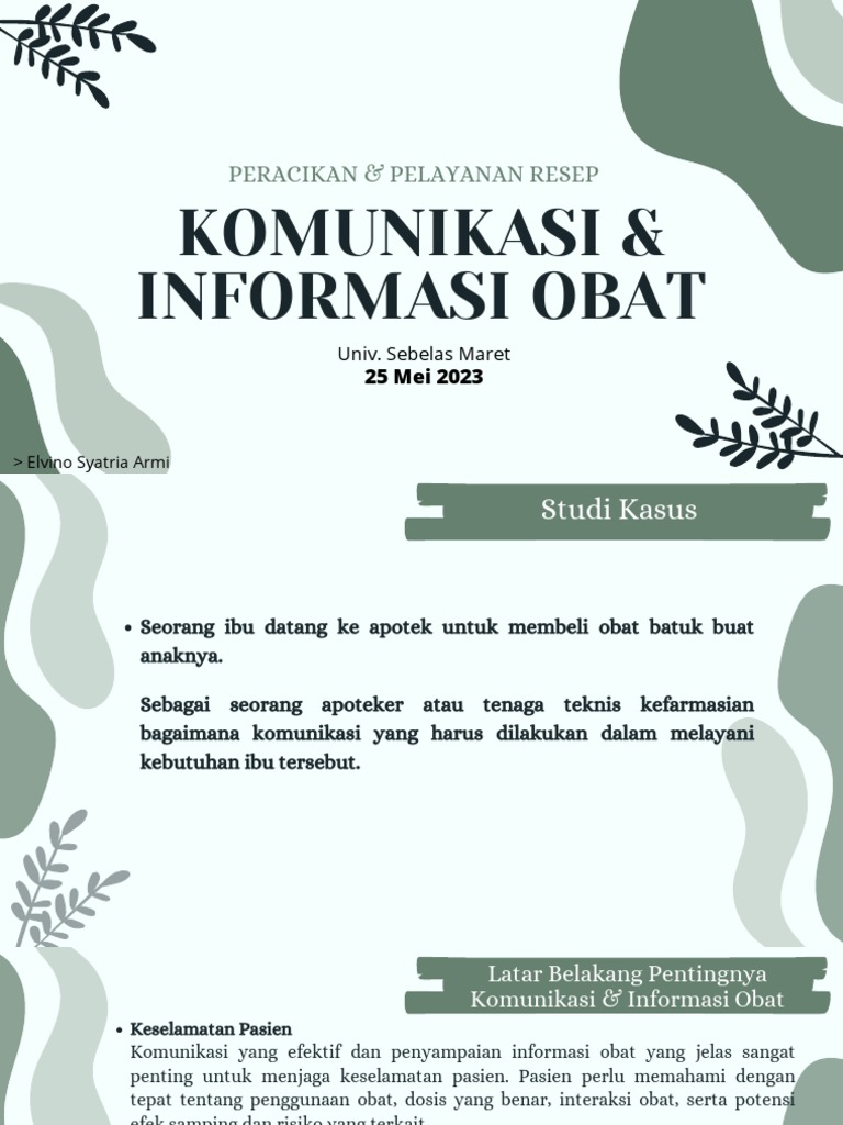Komunikasi & Informasi Obat | PDF