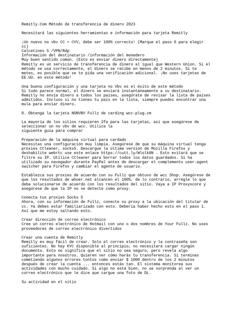 Metodo remitly 2023 | PDF | Cookie HTTP | Servidor proxy