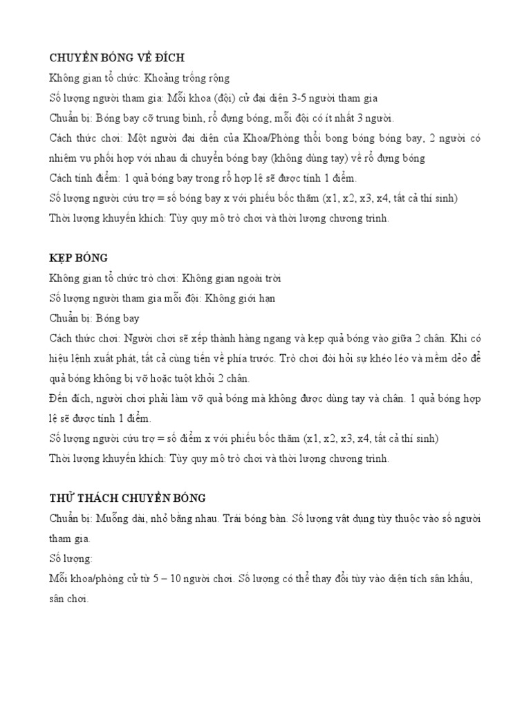 Trò Chơi C U TR | PDF