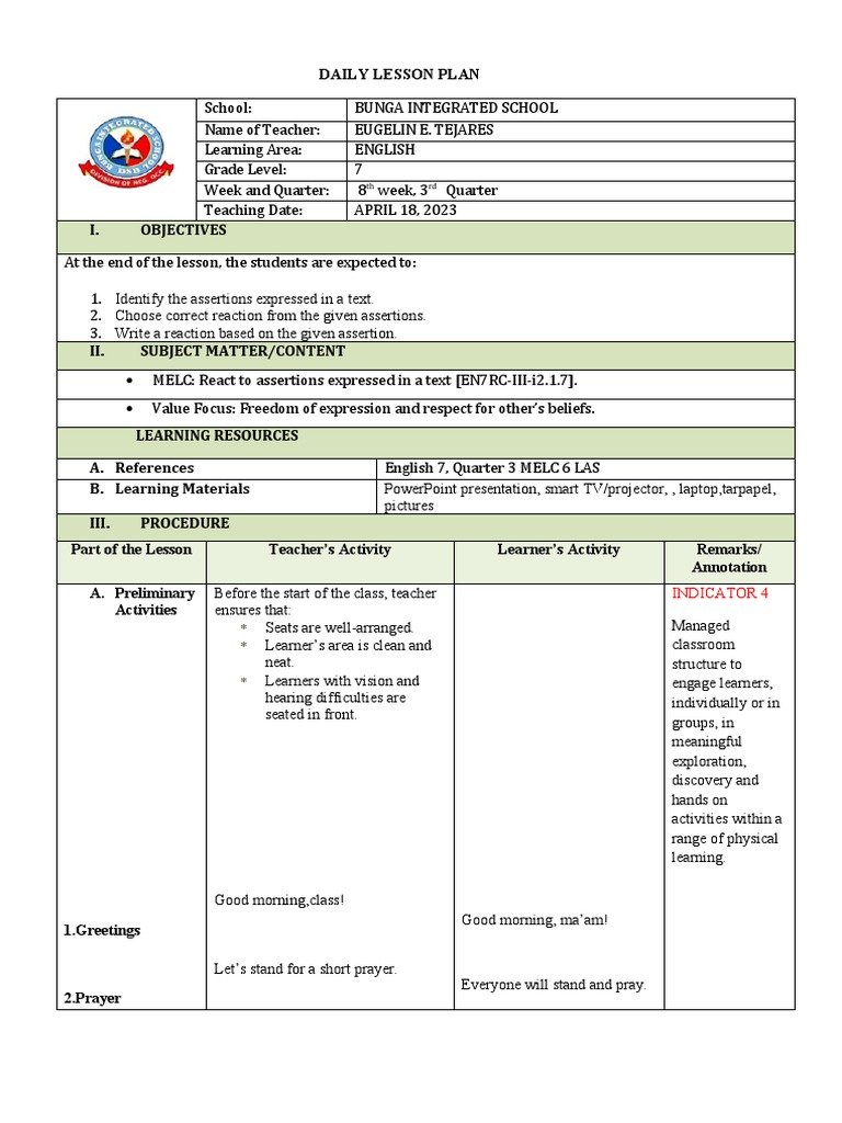 React On What Is Asserted LP EDITED AND FINAL To Be Printed | PDF | Thought | Teachers