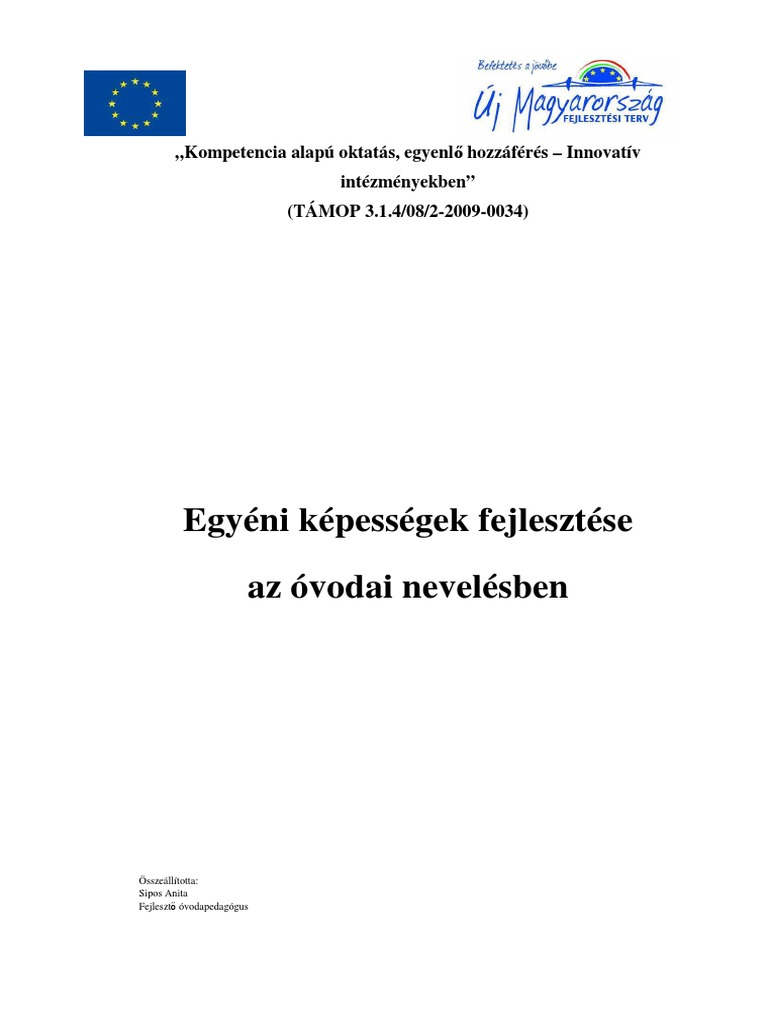 Egyeni-Kepessegek-Fejlesztese Óvodáskorban | PDF
