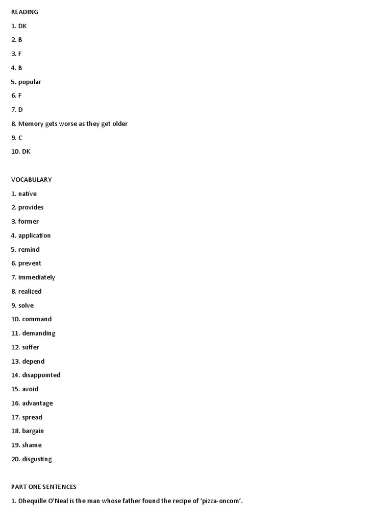 English Language Test Practice | PDF