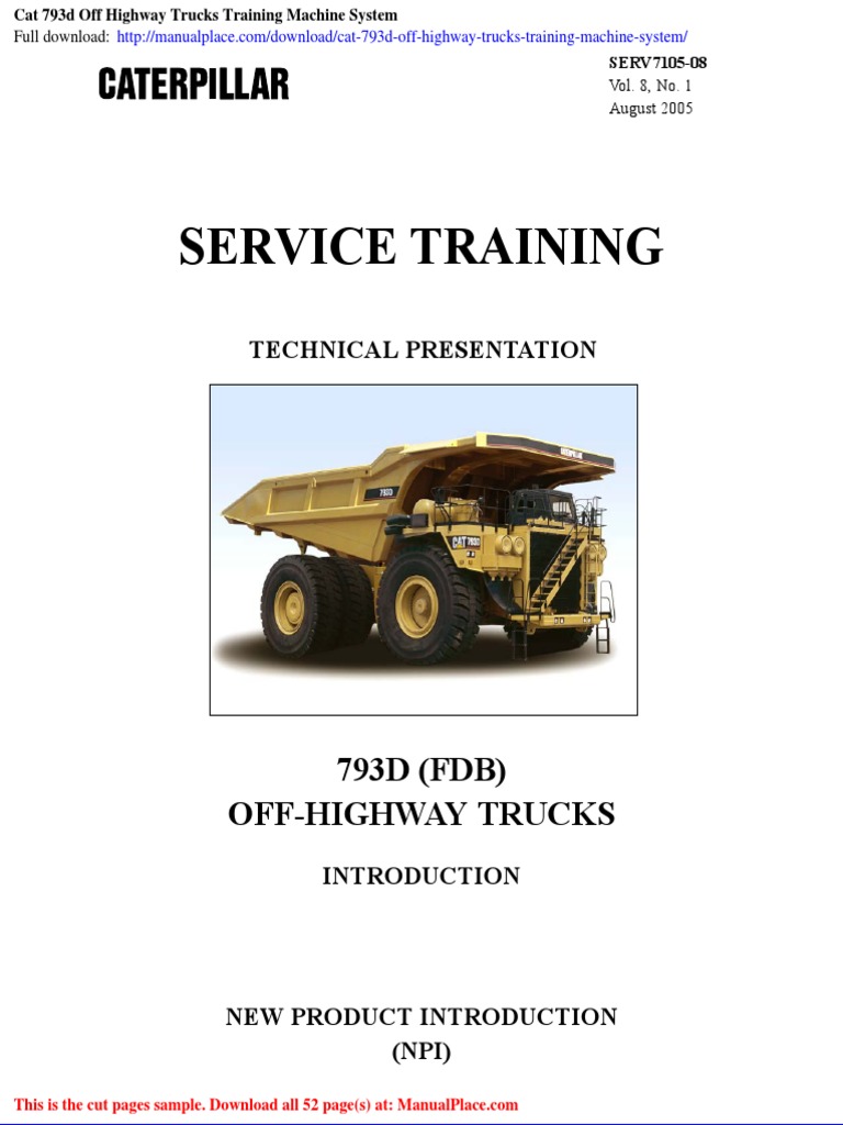 Cat 793d Off Highway Trucks Training Machine System | PDF | Truck ...