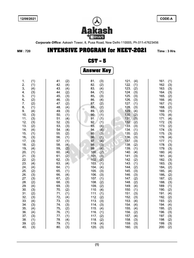 NEETpassionate CST - 5 Solutions | PDF