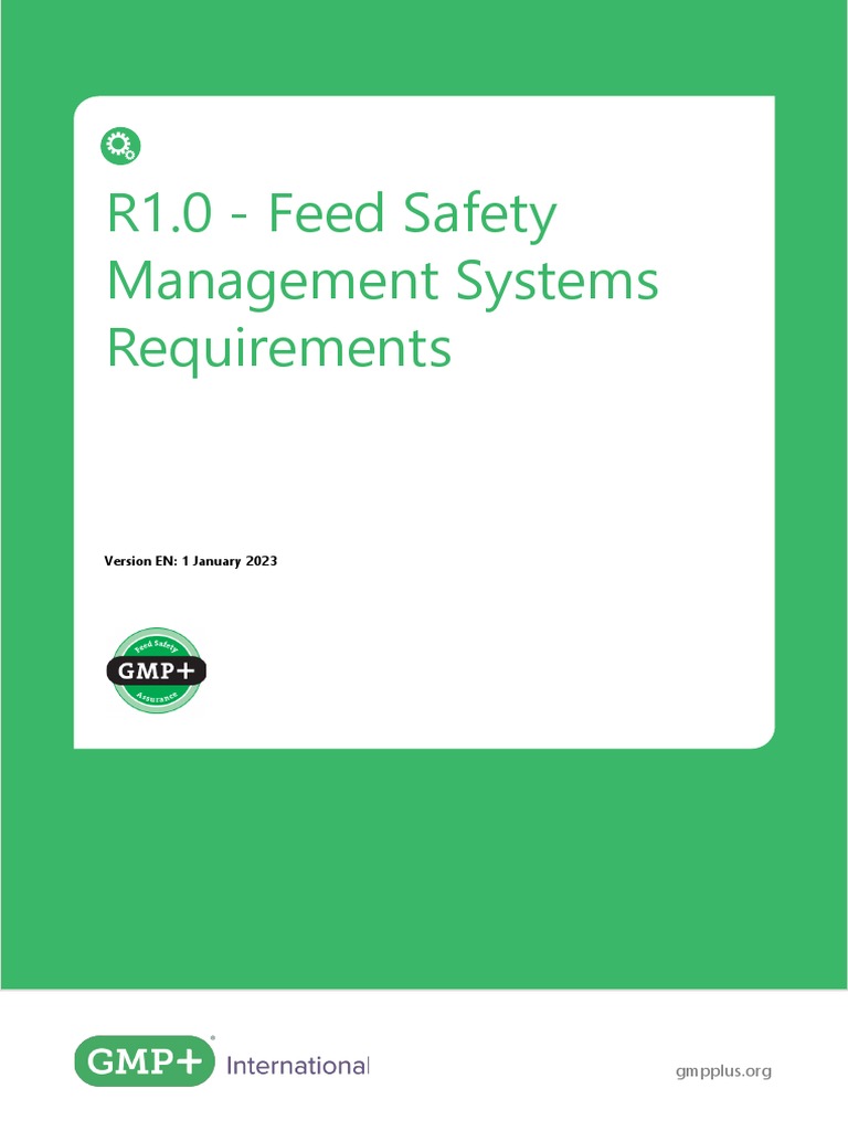 Feed Safety Management Systems Requirements 20230101 (Participant ...