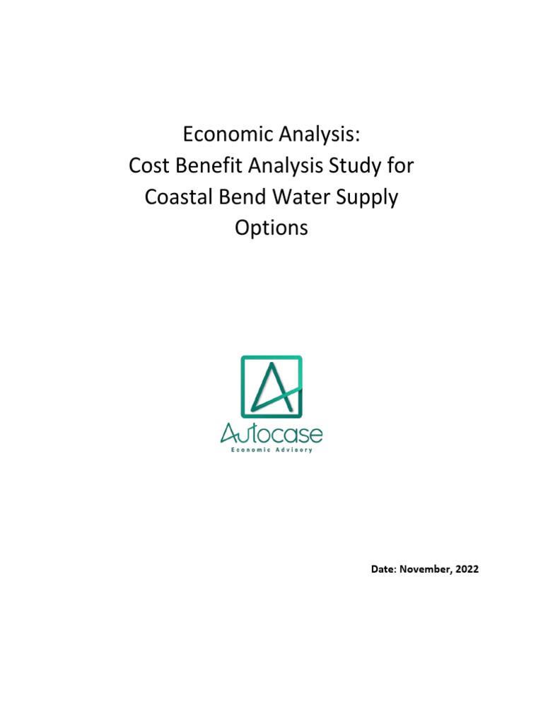 Cost Benefit Analysis Study For Coastal Bend Water Supply Options | PDF ...