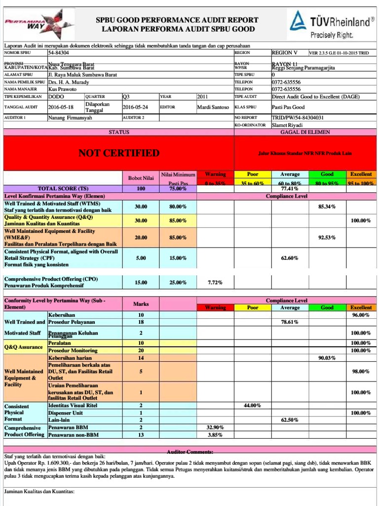 PDF Audit Report Spbu - Compress | PDF