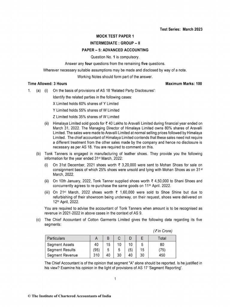 MTP 1 Adv Account. | PDF