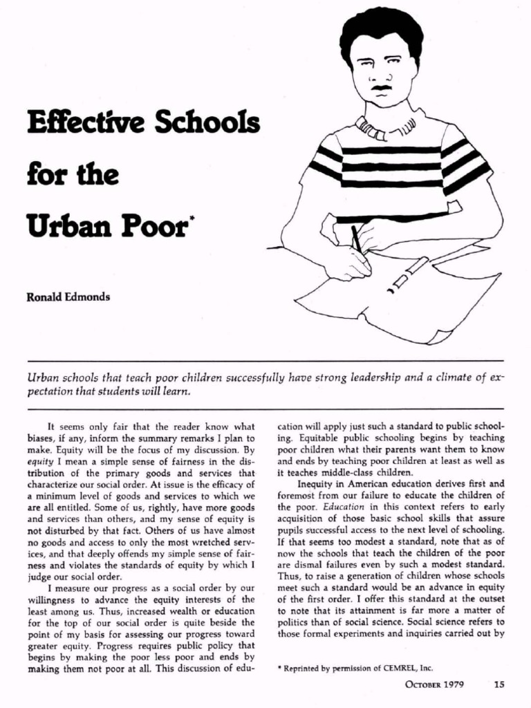 Edmonds Effective Schools Movement | PDF | Teachers | Cognition