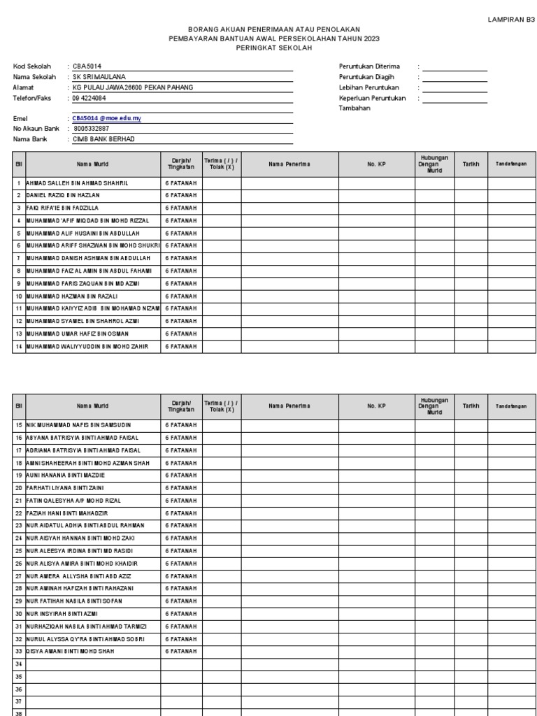 BORANG AKUAN PENERIMAAN BAP 2023 (1) | PDF