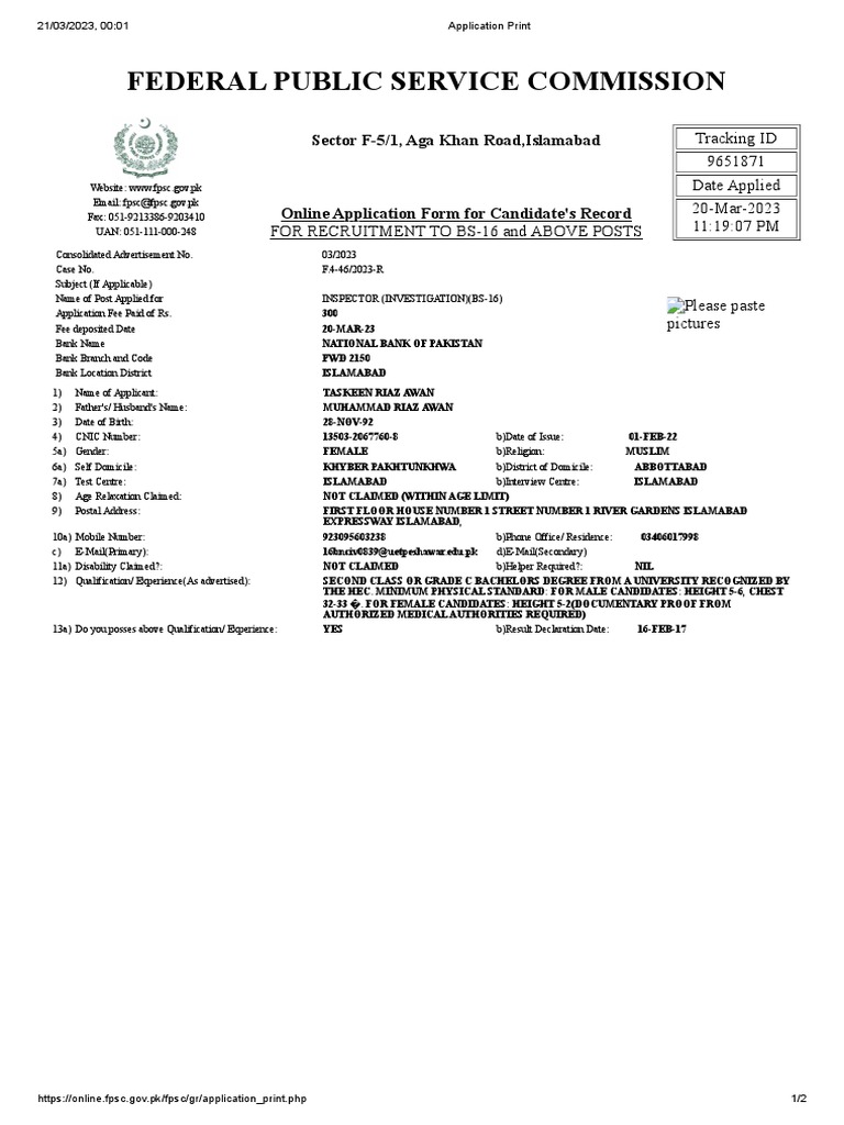 Misken APPLY | PDF | Islamabad | World Politics