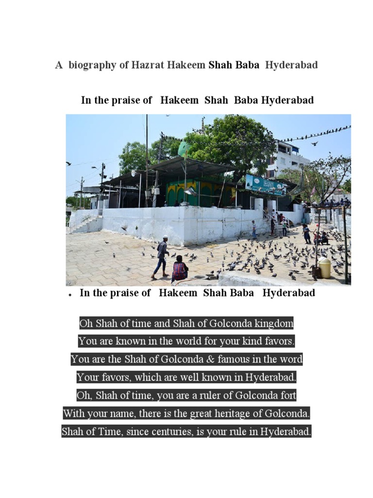 Hazrat Hakeem Shah Baba: A Healing Legacy | PDF