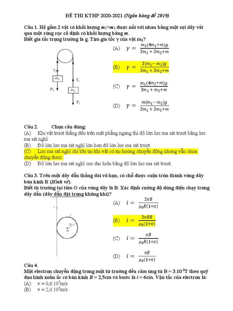 ĐỀ THI KTHP 2020-2021 | PDF