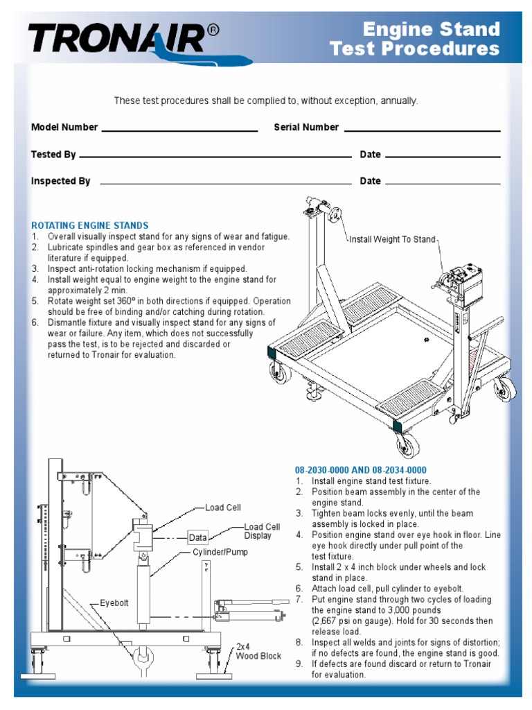 Engine Stand Test Procedures Guide | PDF | Mechanical Engineering ...