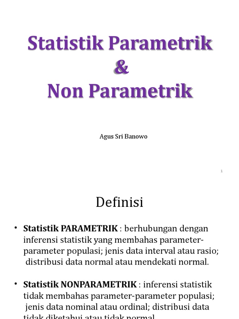 Staistik Parametrik Dan Non-Parametrik | PDF