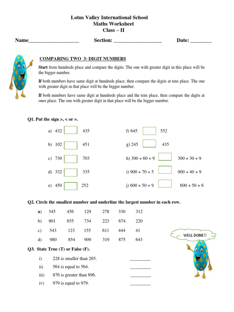 Maths Woksheet 4 | PDF