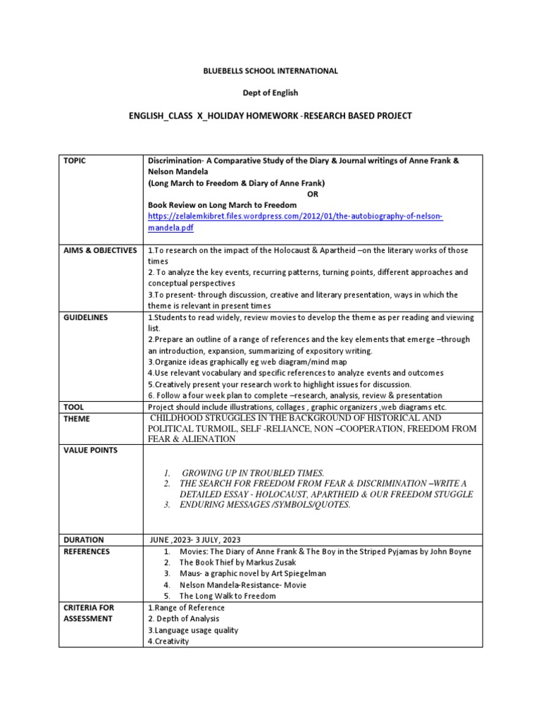 Class 10 English Holiday Homework 20230519124522215 | PDF | Cognition