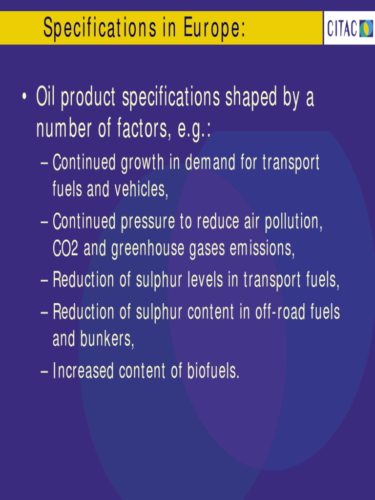 EURO Specification of HSDO and MS | PDF | N Ox | Diesel Fuel