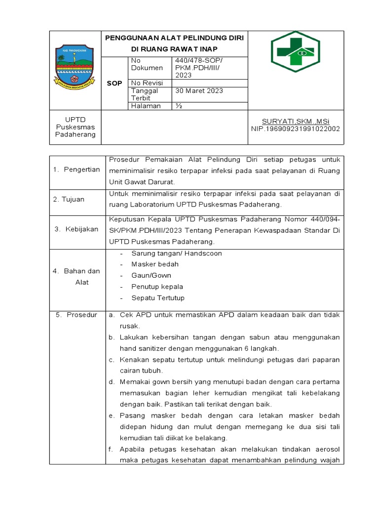 SOP APD Ugd 2023 OKE | PDF