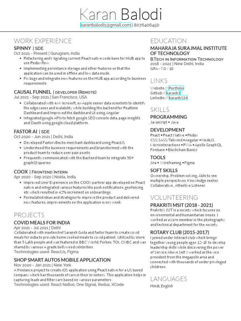 Karan Resume | PDF | Mobile App | Cloud Computing