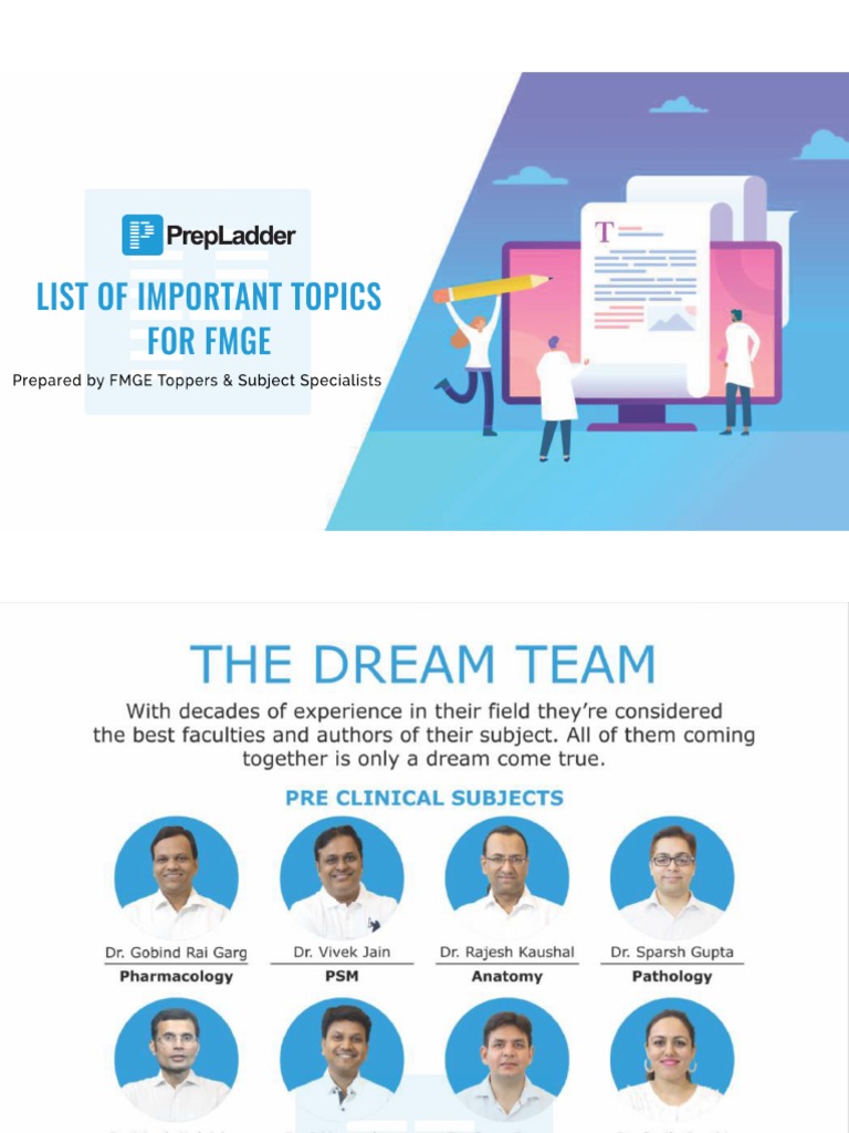 Fmge-Important-Topics-Prepladder (2022 - 02 - 20 21 - 09 - 38 UTC) | PDF