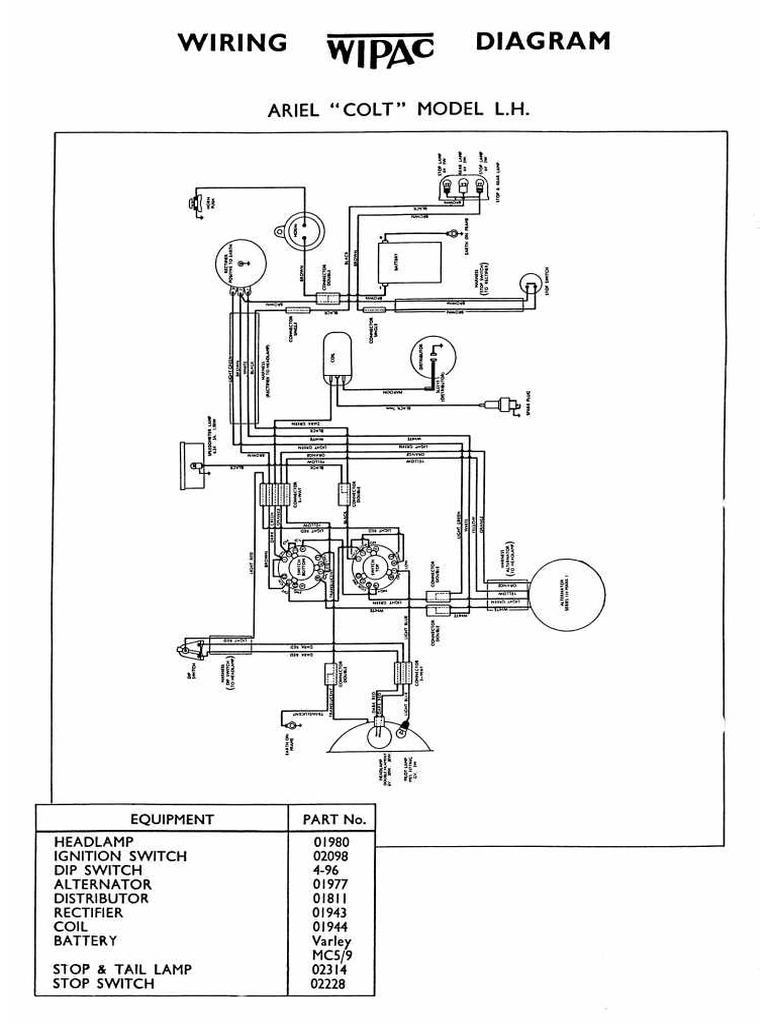 ArielWiringDiagramsPostWarAndWd - PDF Version 1 | PDF