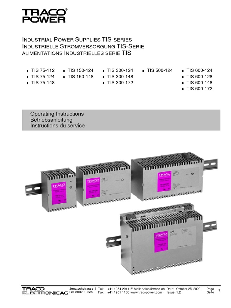 Traco Power Supply | Download Free PDF | Power Supply | Alternating Current