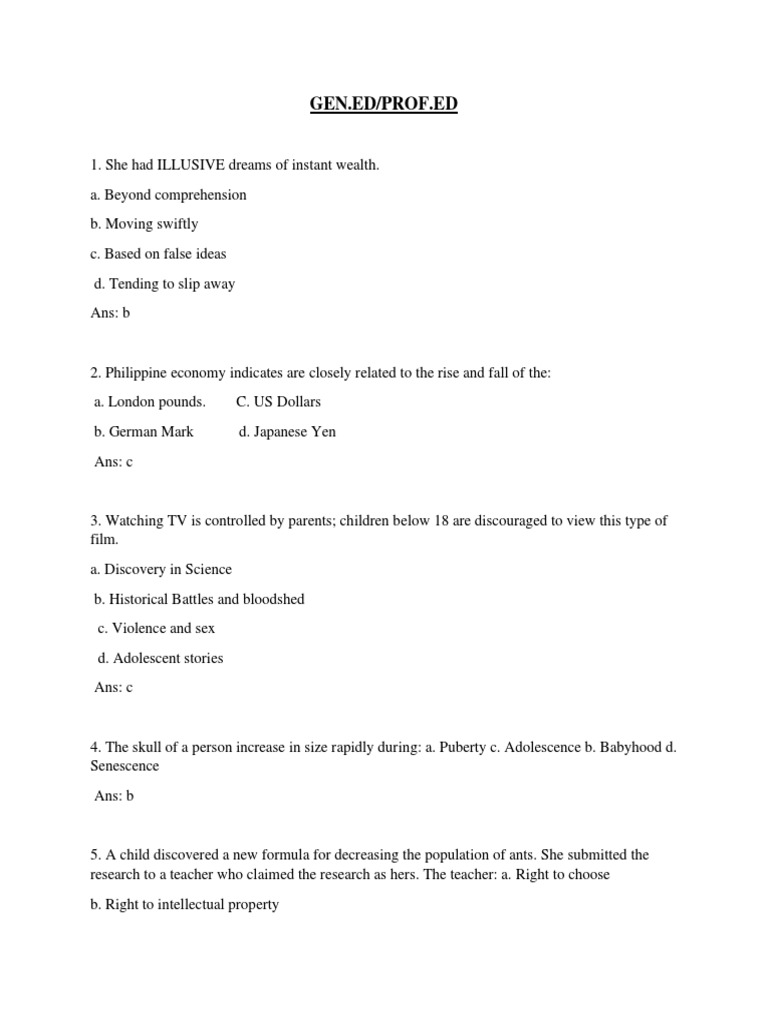 Gen Ed Prof Ed | PDF | President Of The Philippines | World Politics