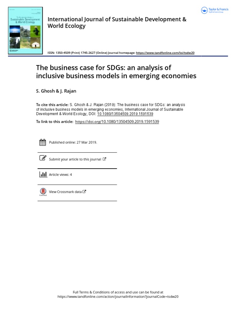 The Business Case For SDGS: An Analysis of Inclusive Business Models in ...