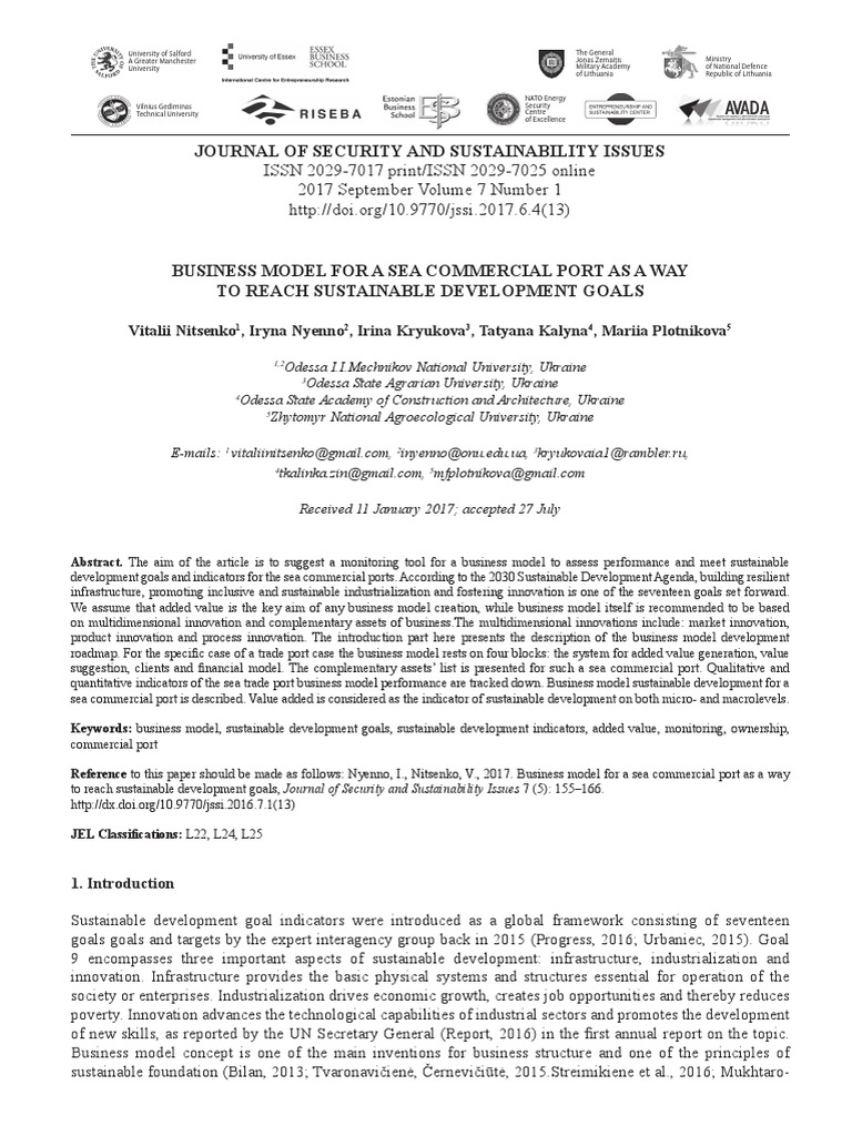 Business Model For A Sea Commercial Port... | Download Free PDF ...