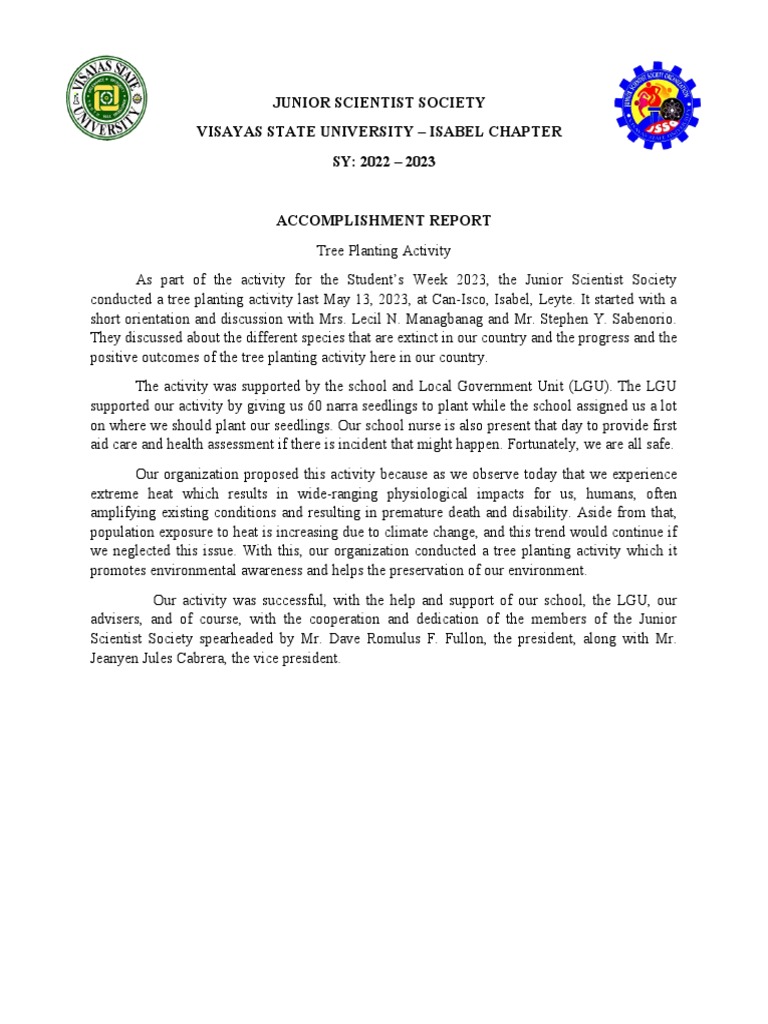 Accomplishment Report | PDF