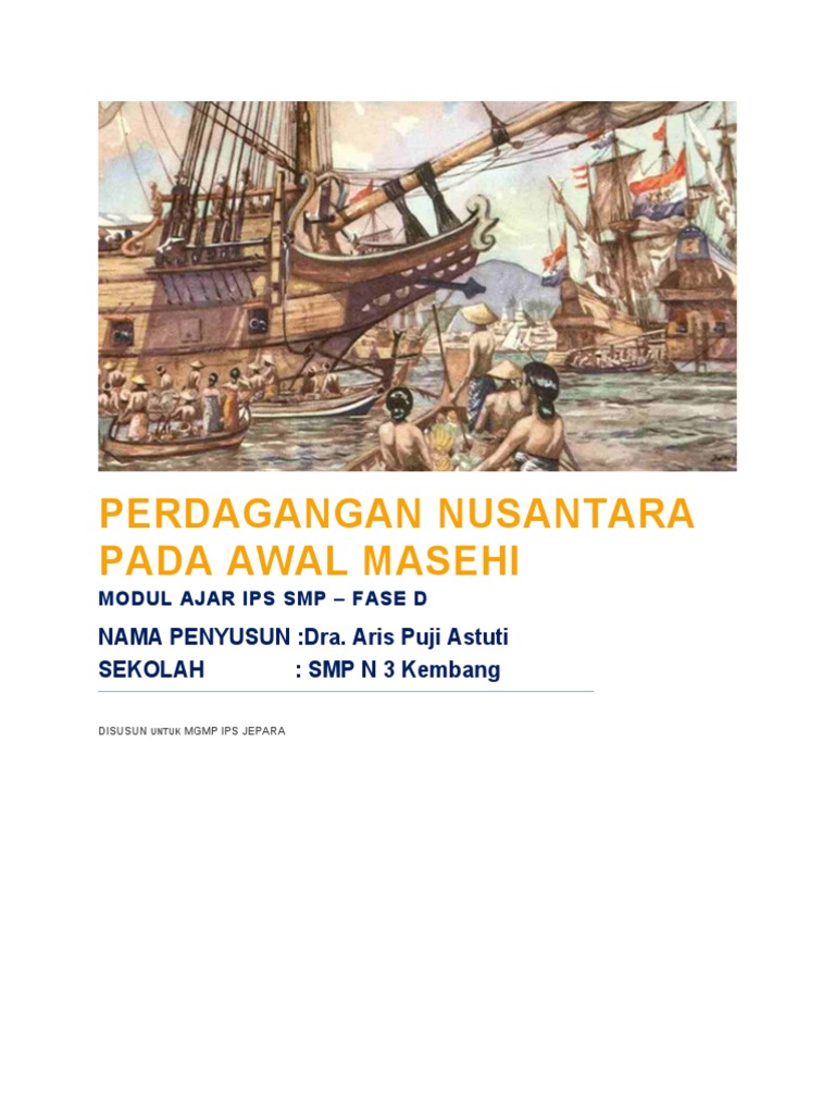 8.1.E.1 Perdagangan Nusantara Pada Awla Masehi | PDF
