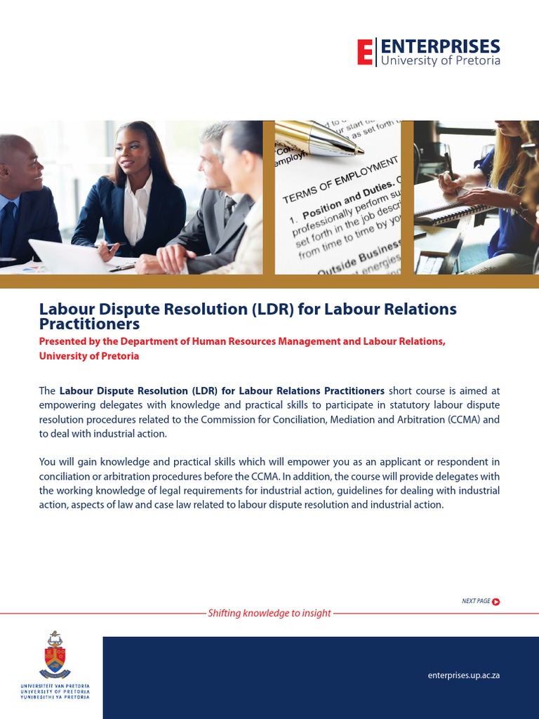 Labour Dispute Resolution (LDR) For Labour Relations Practitioners | PDF | Mediation