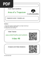 GCSE Area of Trapezium Questions | PDF | Area | Mathematics