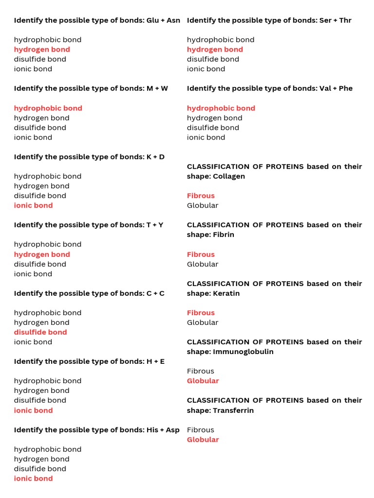Bio 024 - Quiz Cfu Sas 3 (Answer Key) | PDF | Proteins | Organic Compounds