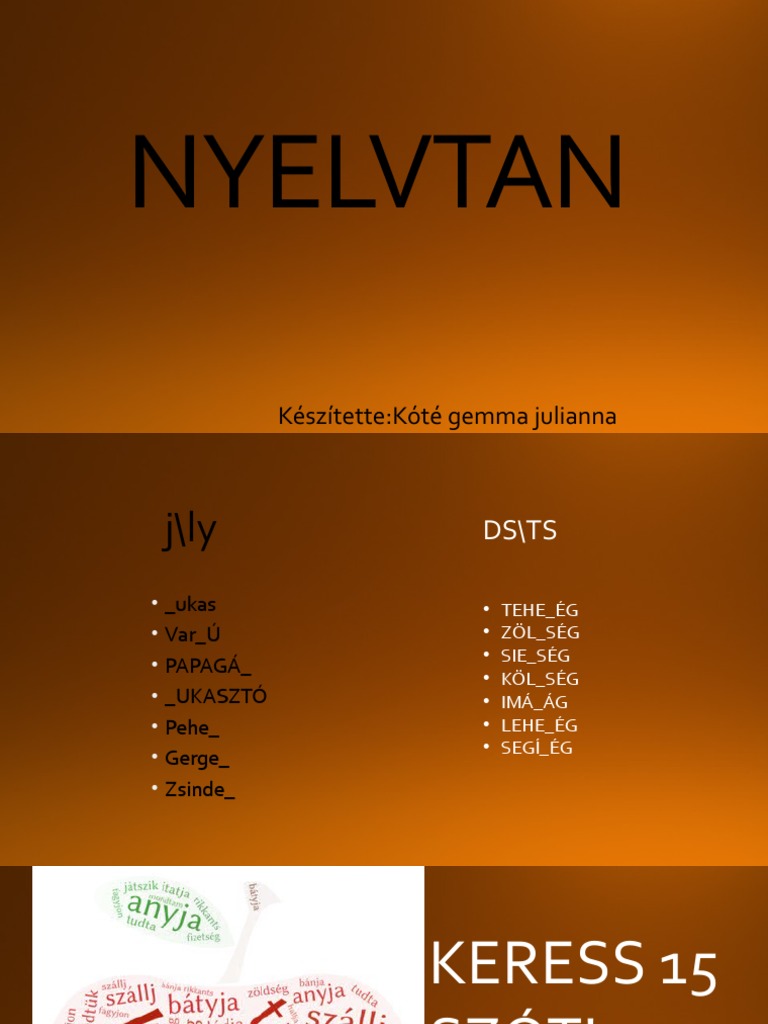 NYELVTAN | PDF