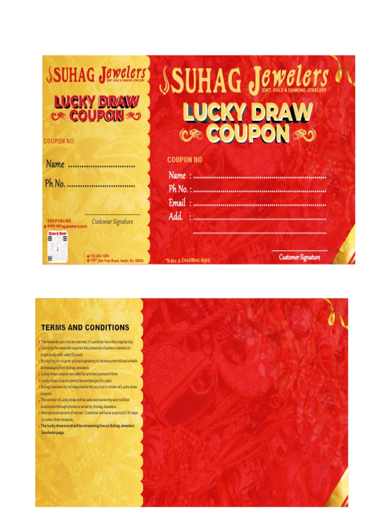 Lucky Coupon Ticket | PDF | Coupon | Service Industries