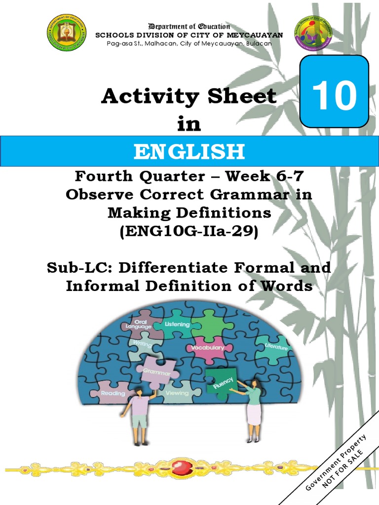 Uhs Gr10 Q4 Lc4 Pdf Word Definition